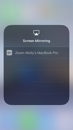 IOS Screen Sharing with The Zoom Desktop Client
