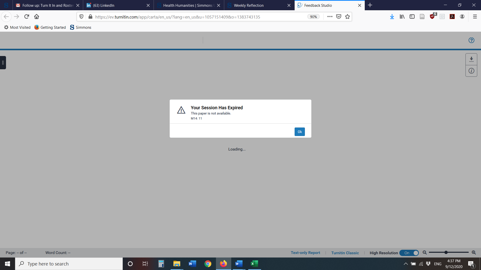TurnItIn Troubleshooting