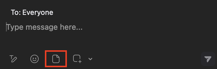 Sharing a File in Zoom Chat