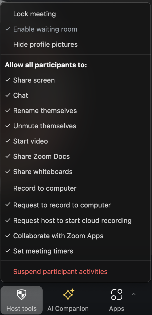 Securing Zoom Meetings