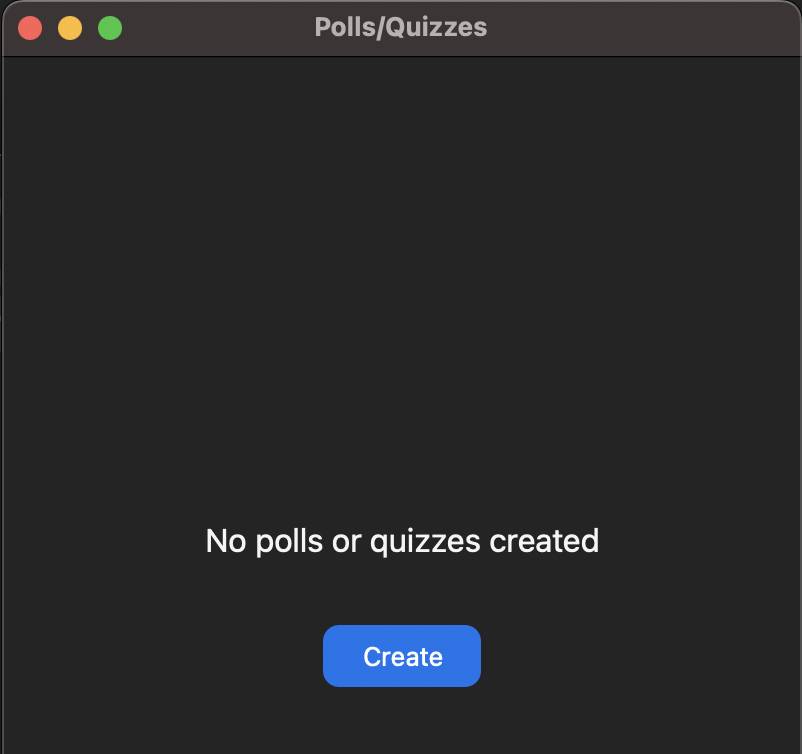 Creating and Launching Polls in Zoom