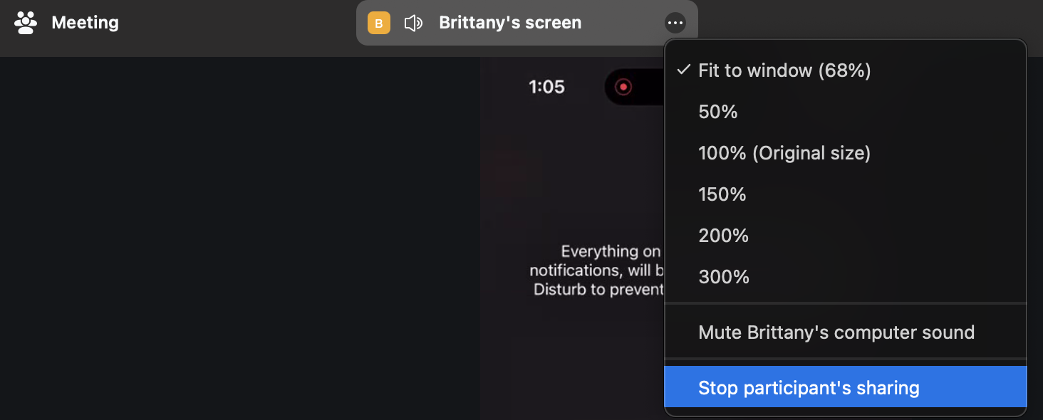 How to Stop a Participant's Share in Zoom