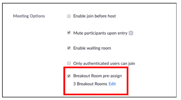 Pre-Assigning Zoom Breakout Rooms