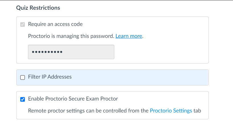 Setting Up Proctorio for an Exam